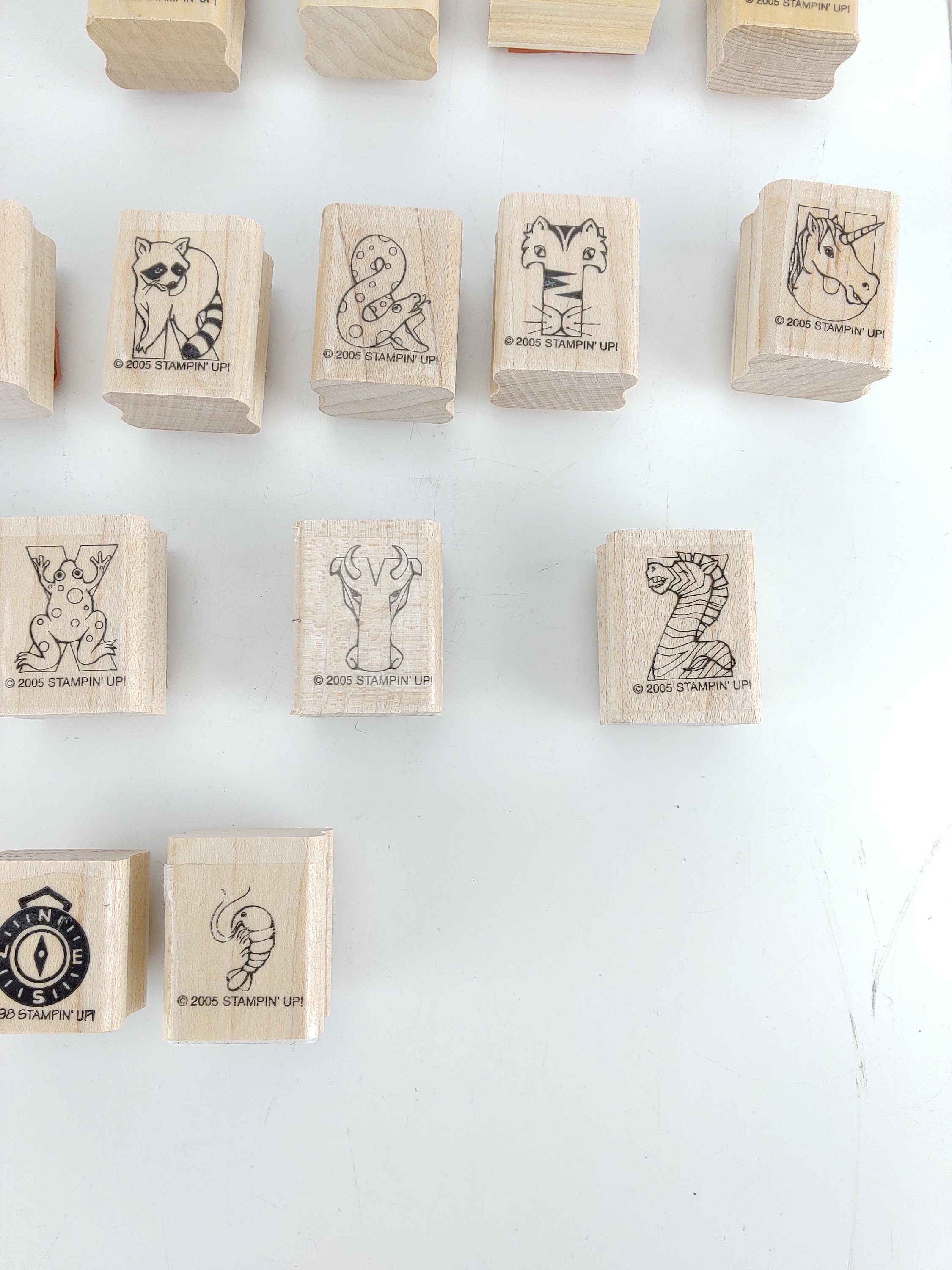 2005 Stampin up Animal Shaped Alphabet Rubber Stamps Mounted - Etsy