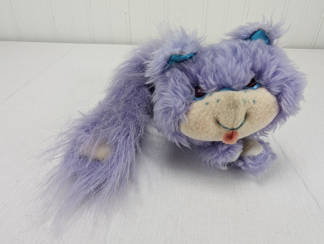 Vintage Kenner Furrever Friends Purple Cat Posietail Plush Stuffed ...