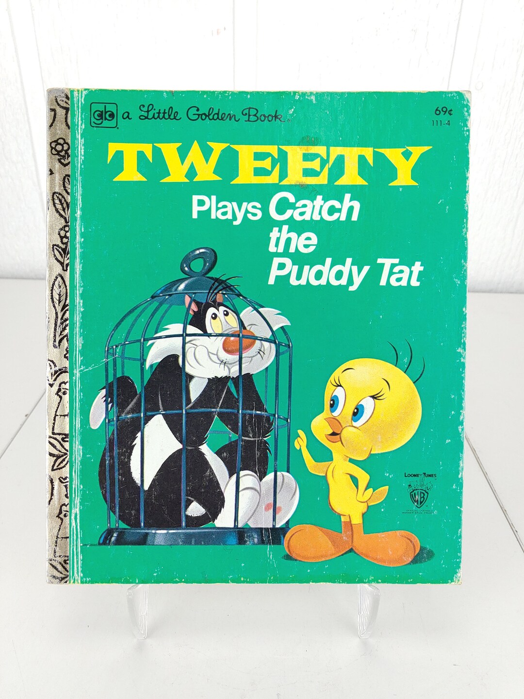 Vintage Little Golden Book Tweety Plays Catch the Puddy Tat 1980 Looney ...