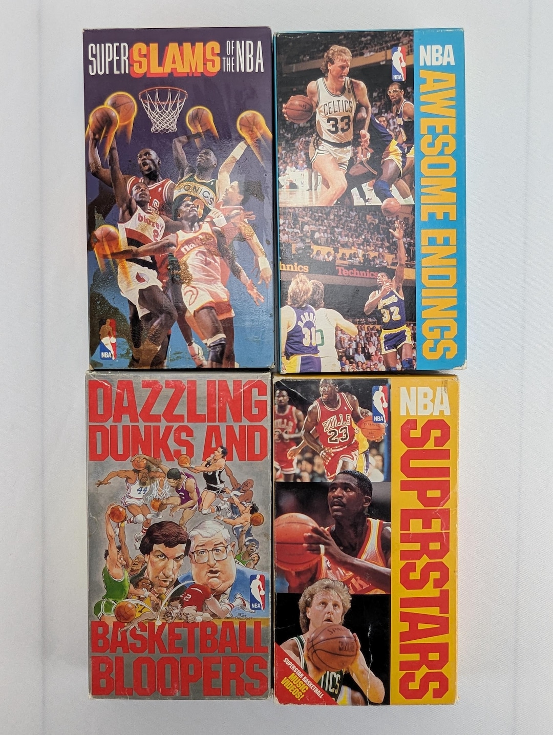 Vintage CBS FOX Video Sports VHS Tapes Lot of 4 Super Slams Superstars ...