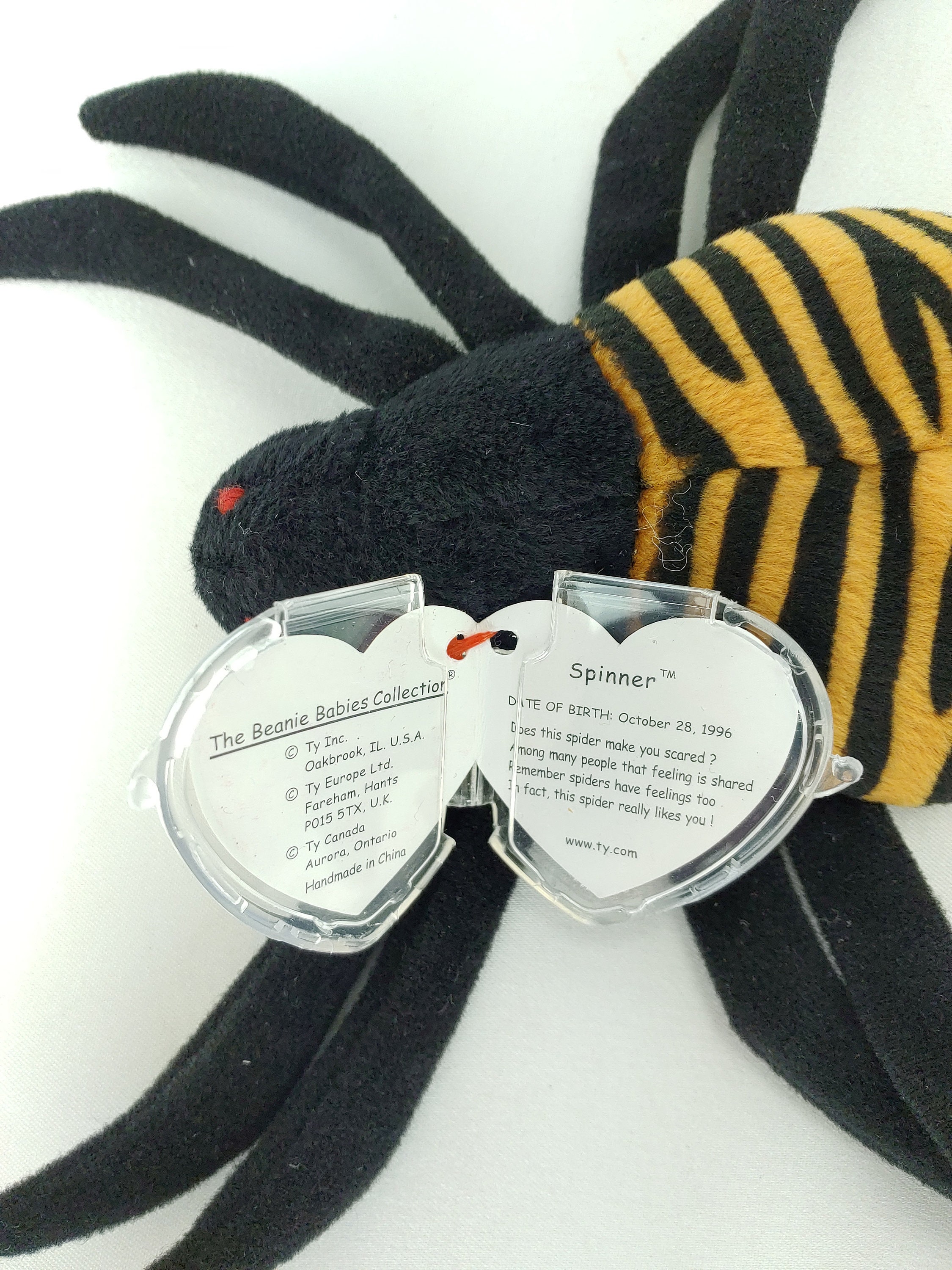 Ty Spinner die Spinne Original Beanie Baby Plüsch 7" gefüllte Tier 1997 ...