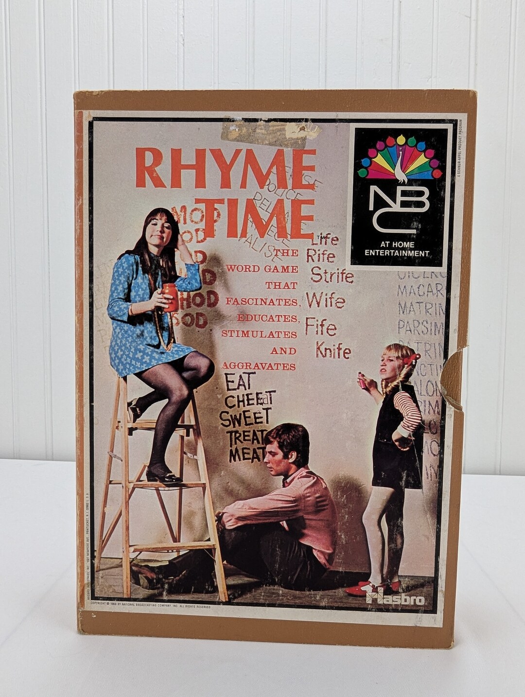Vintage Rhyme Time Word Game Complete 1969 Hasbro NBC at Home ...