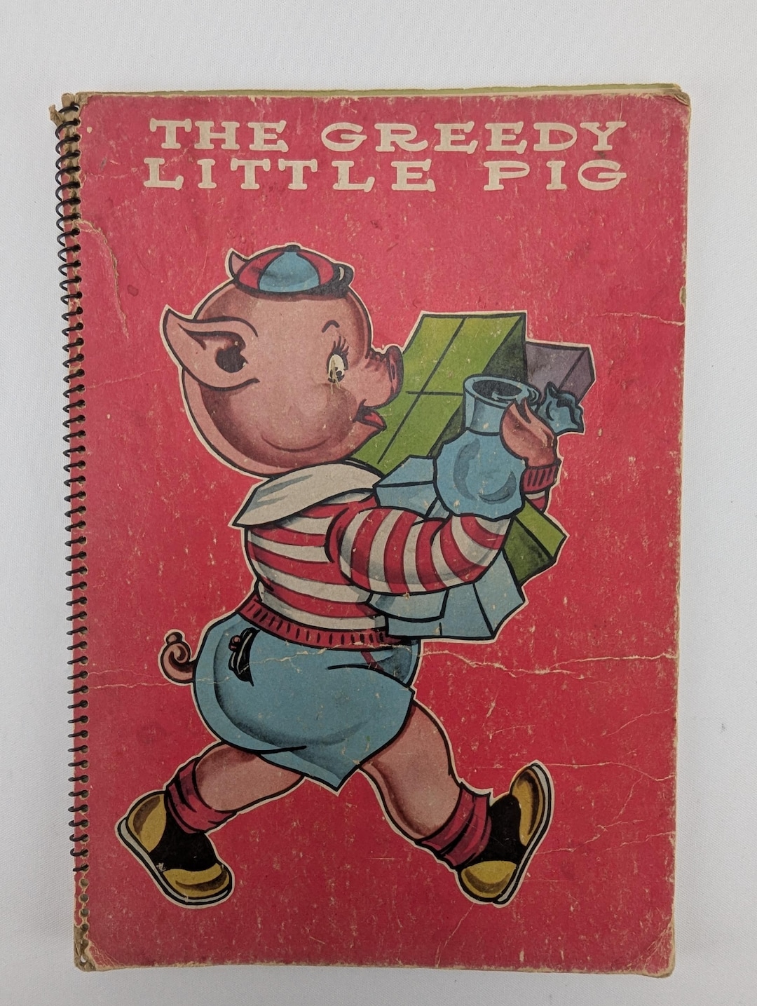 Vintage Greedy Little Pig & the Grumpy Goat Illustrated Children's Book ...