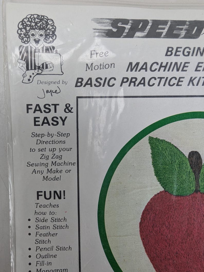 Speed Stitch Beginner's Machine Embroidery Basic Practice Kit Teacher's ...