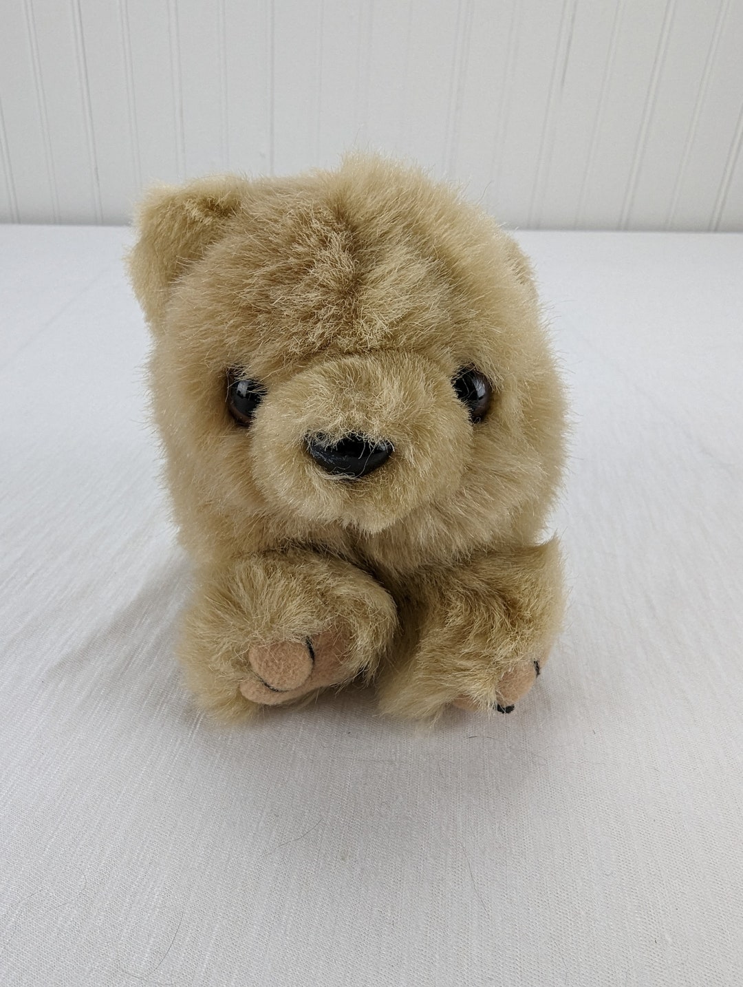 1994 Swibco Puffkins Brown Bear Plush 4 Stuffed Animal Vintage Round ...