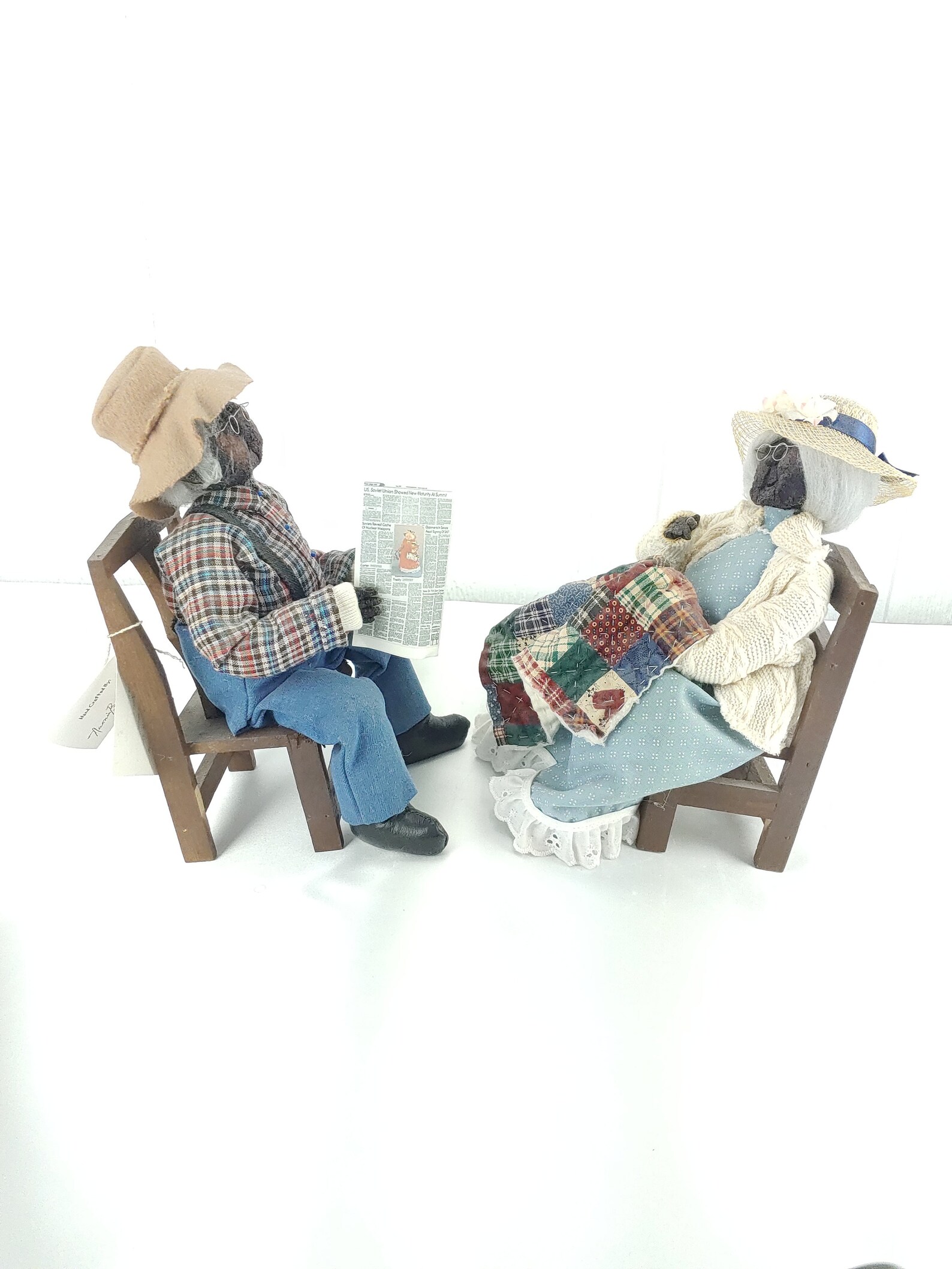 Authentic Handcrafted Apple Head Dolls Grandpa and Grandma Set - Etsy