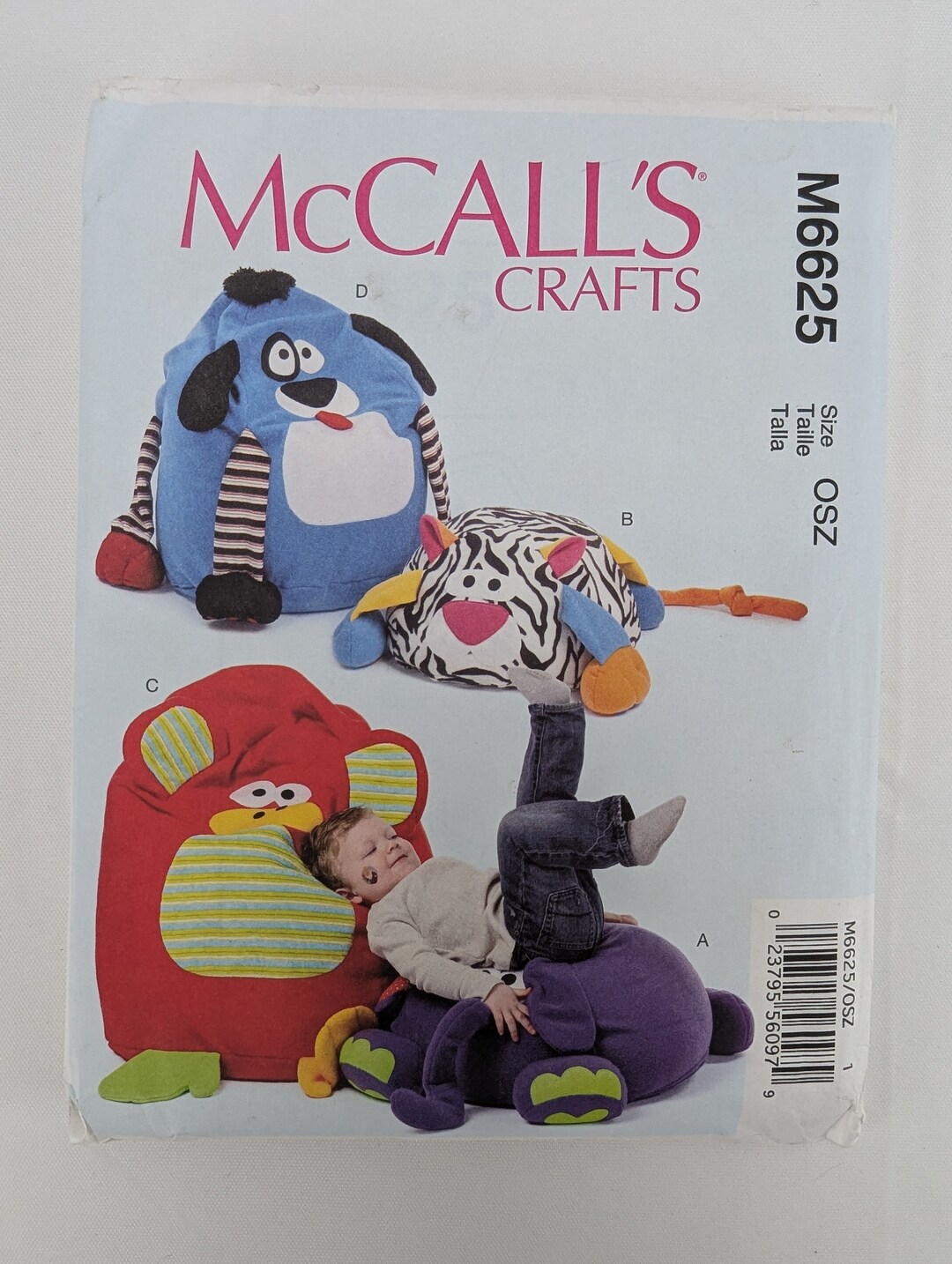 Mccall's Crafts Children's Chairs and Pouf Sewing Pattern M6625 Cut ...