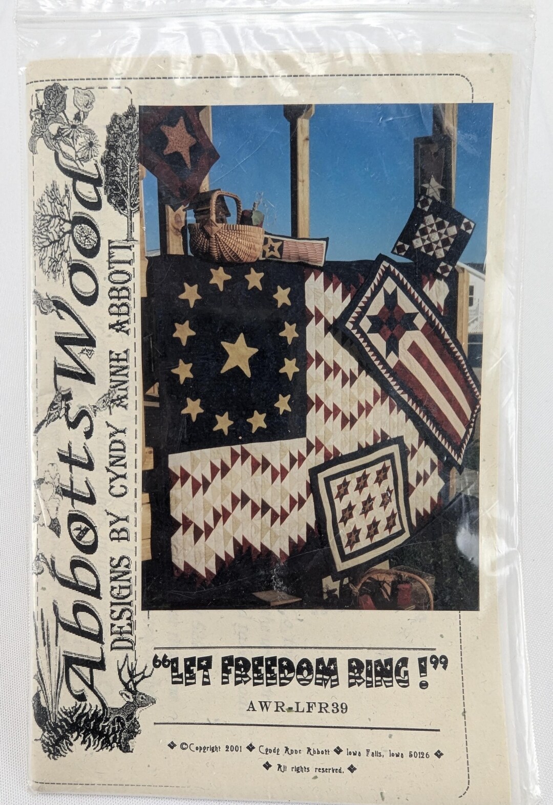 Vintage Abbotts Wood Quild Patterns Let Freedom Ring Table Runner ...