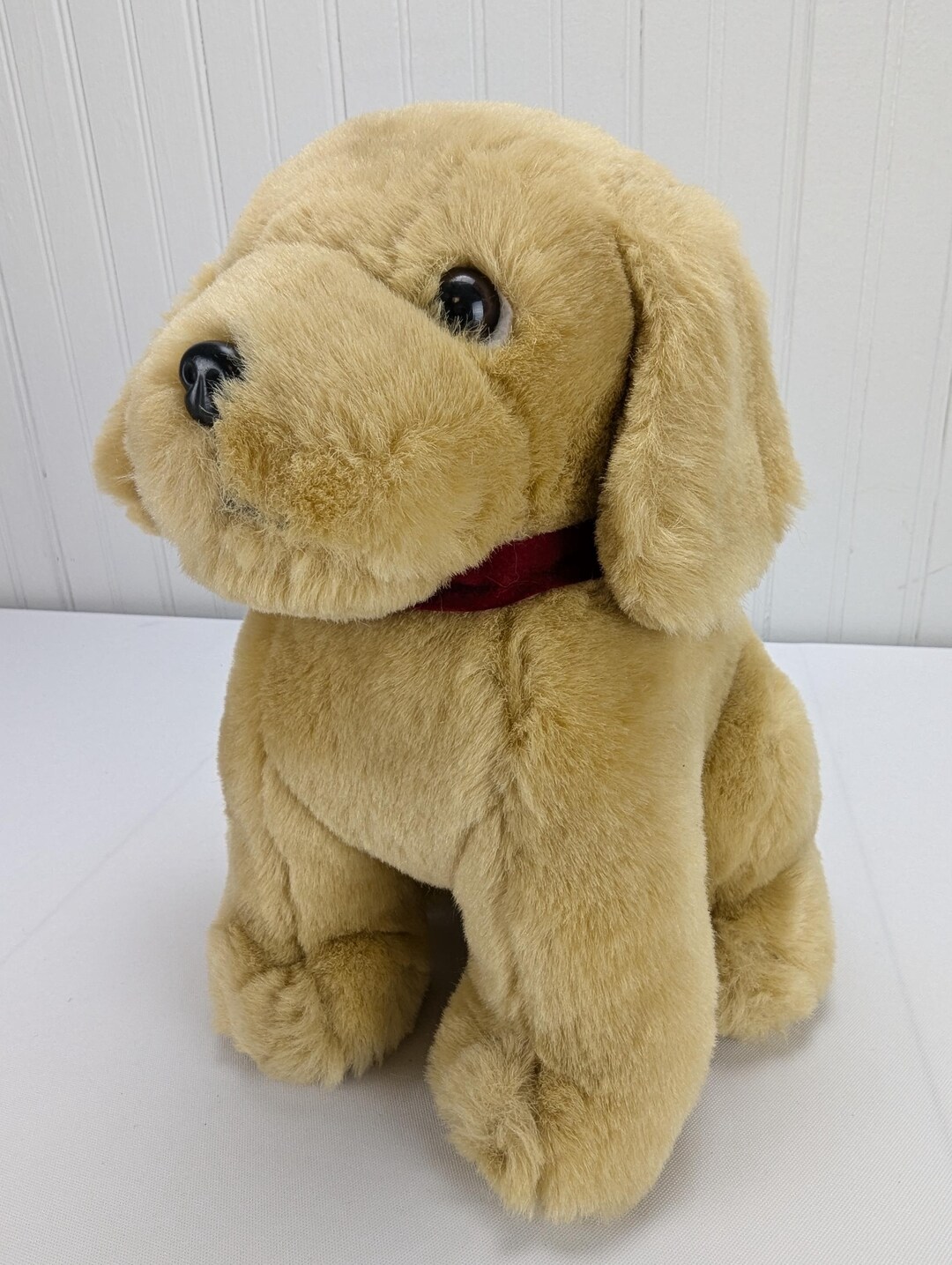 Main Joy Golden Retriever Puppy Dog Plush 10 Stuffed Animal Red Collar ...