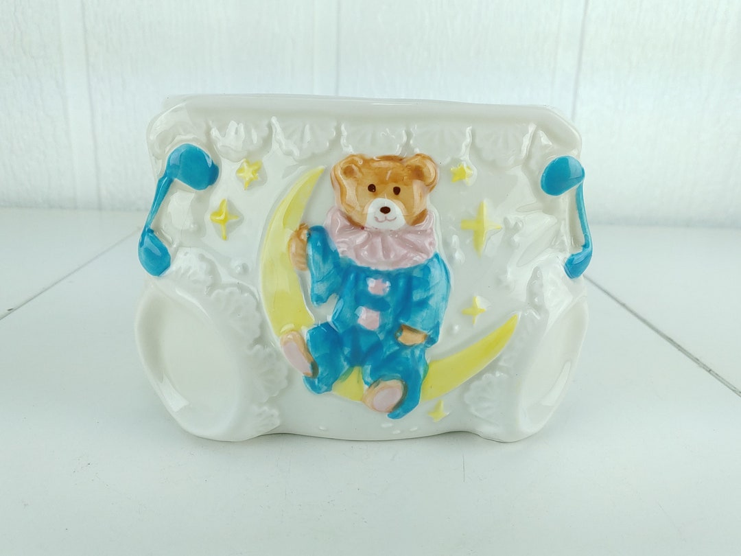Vintage Inarco Baby Diaper Planter Teddy Bear Retro Nursery Taiwan - Etsy