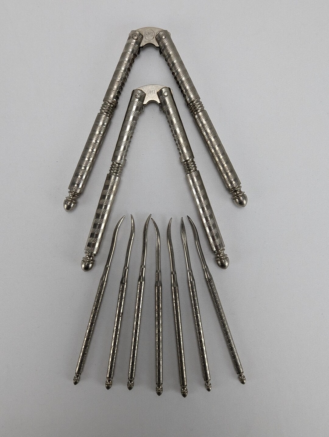 Vintage HMQ Nutcracker Set of 2 With 7 Picks Henry Quackenbush Crab ...