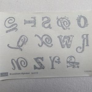 Stampin' up Broadsheet Alphabet Stamp Set of 26 #120585 Card Making ...