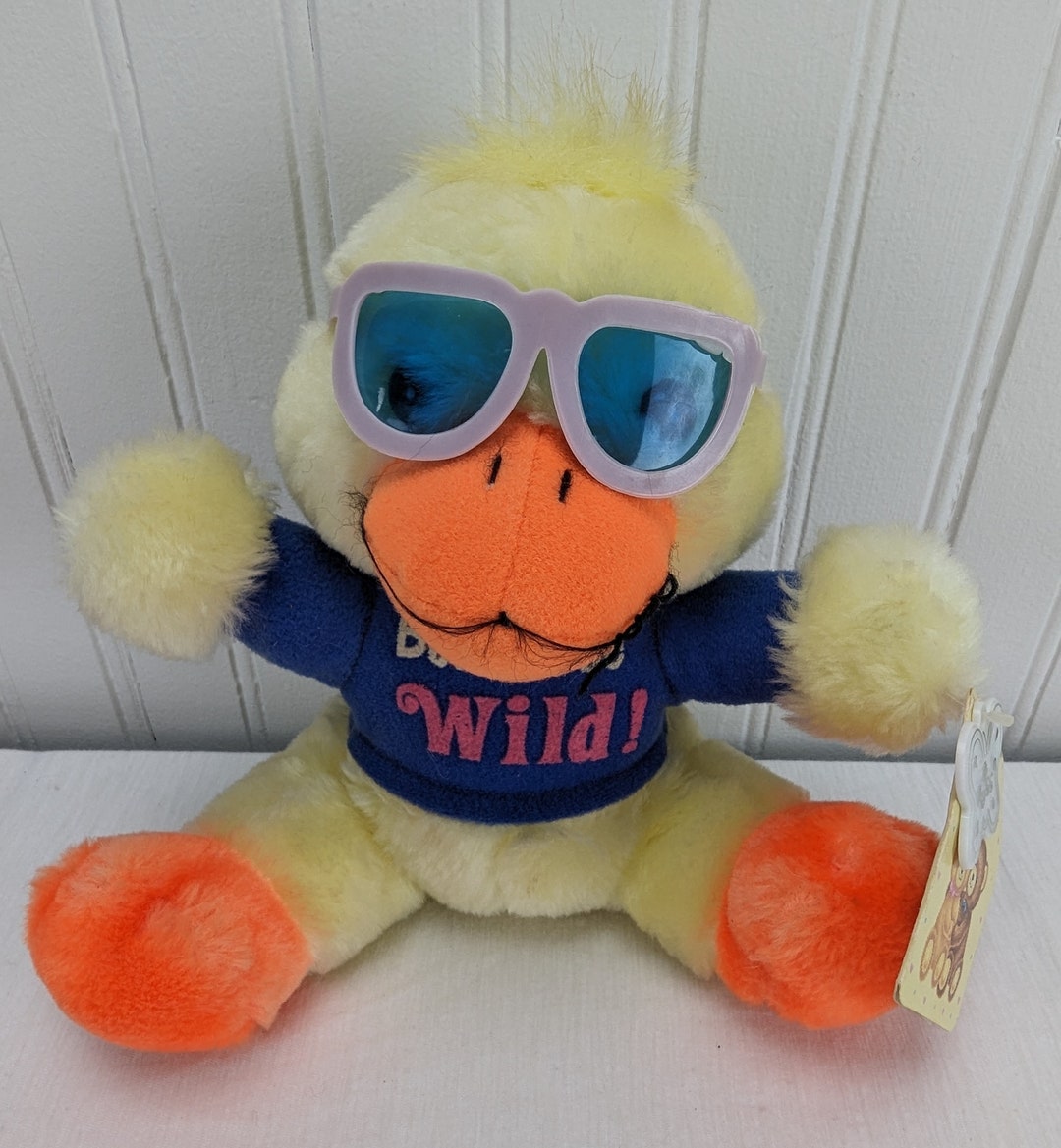 Vintage Russ Luv Pets Duck Plush Born to Be Wild Shirt 7" Stuffed ...