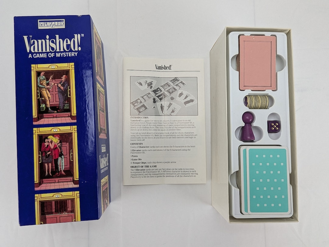 Vintage Vanished Game of Mystery 1992 Be Puzzled Complete Pre-owned - Etsy