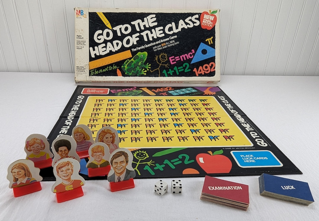 Vintage Go to the Head of the Class Board Game Milton Bradley 1984 ...