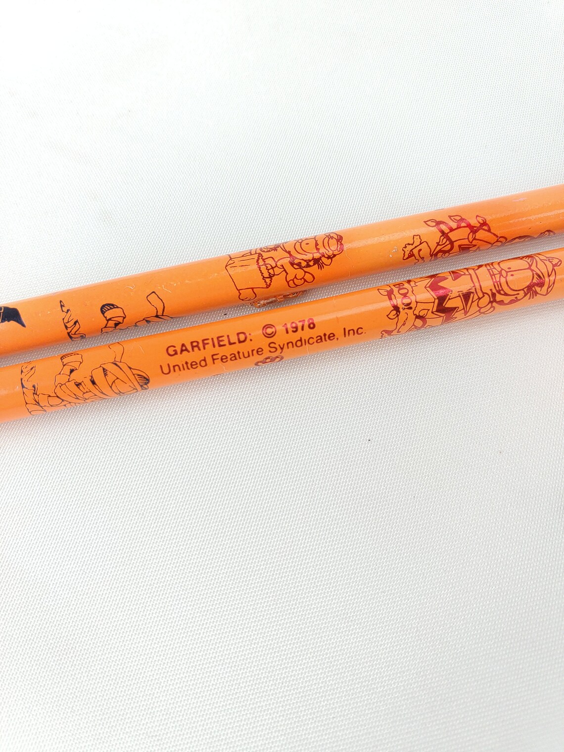1978 Garfield Halloween Pencil Lot of 2 Orange & Black Trick | Etsy