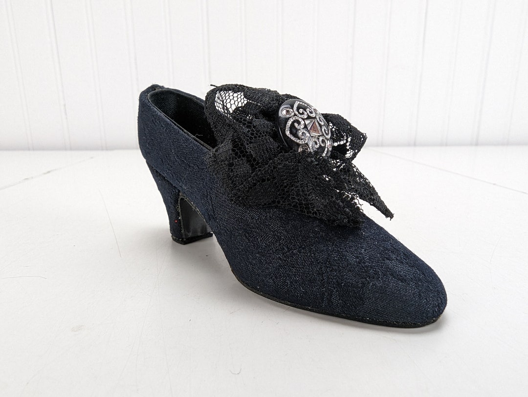 Vintage Puttin on the Ritz Miniature Black Heel Shoe Figurine Popular ...