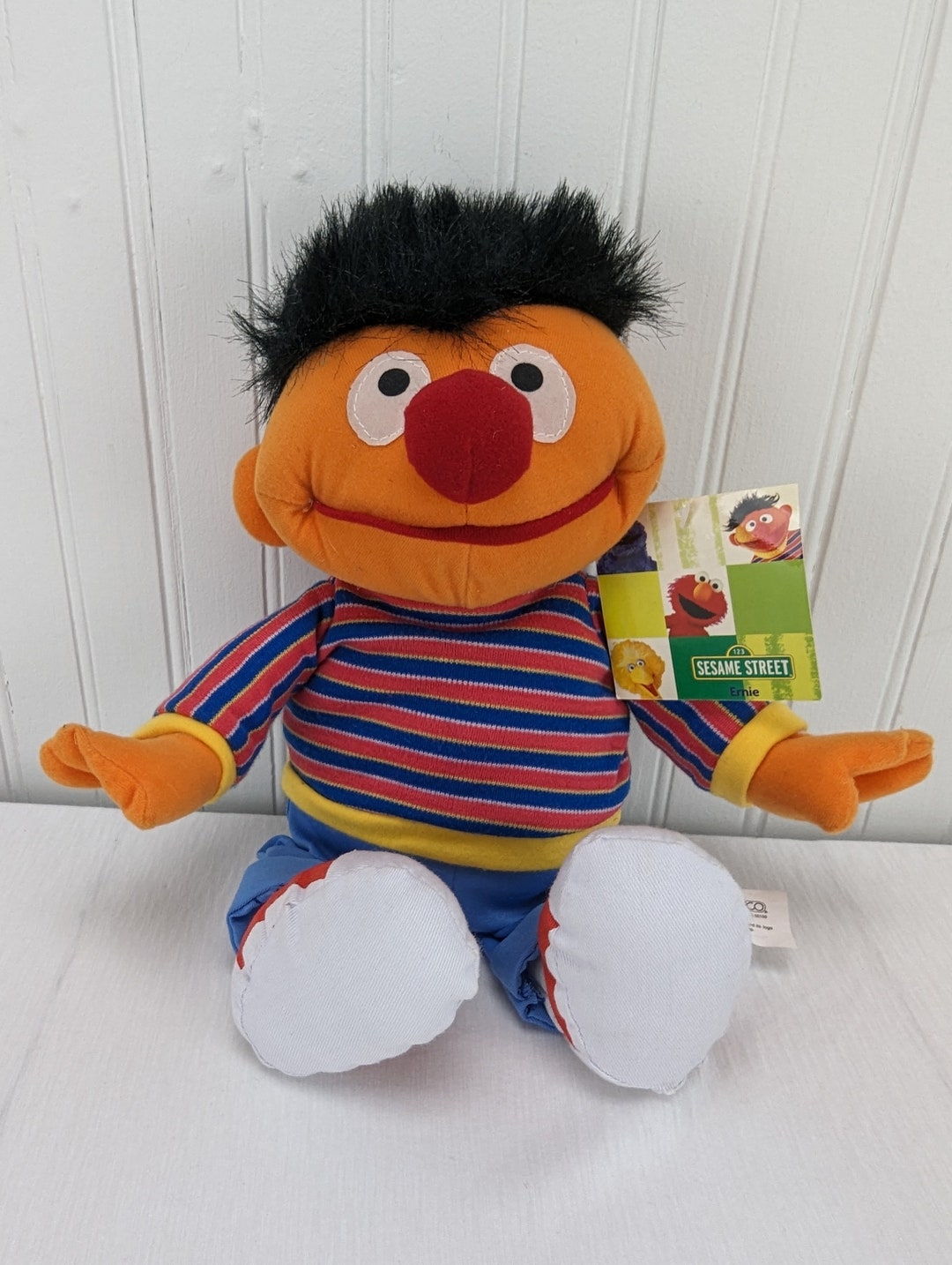 Vintage Nanco Sesame Street Ernie Plush Doll 14" Stuffed Toy 2003 Tags ...