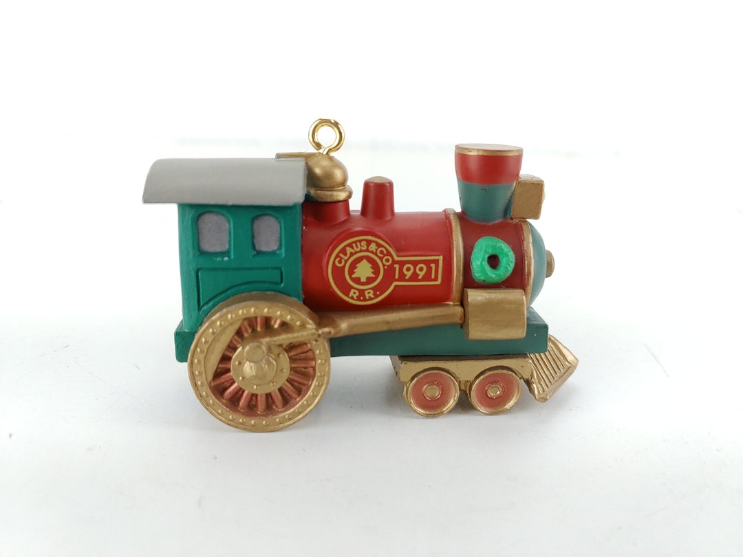 1991 Hallmark Locomotive Train Christmas Ornament 1 of 4 - Etsy