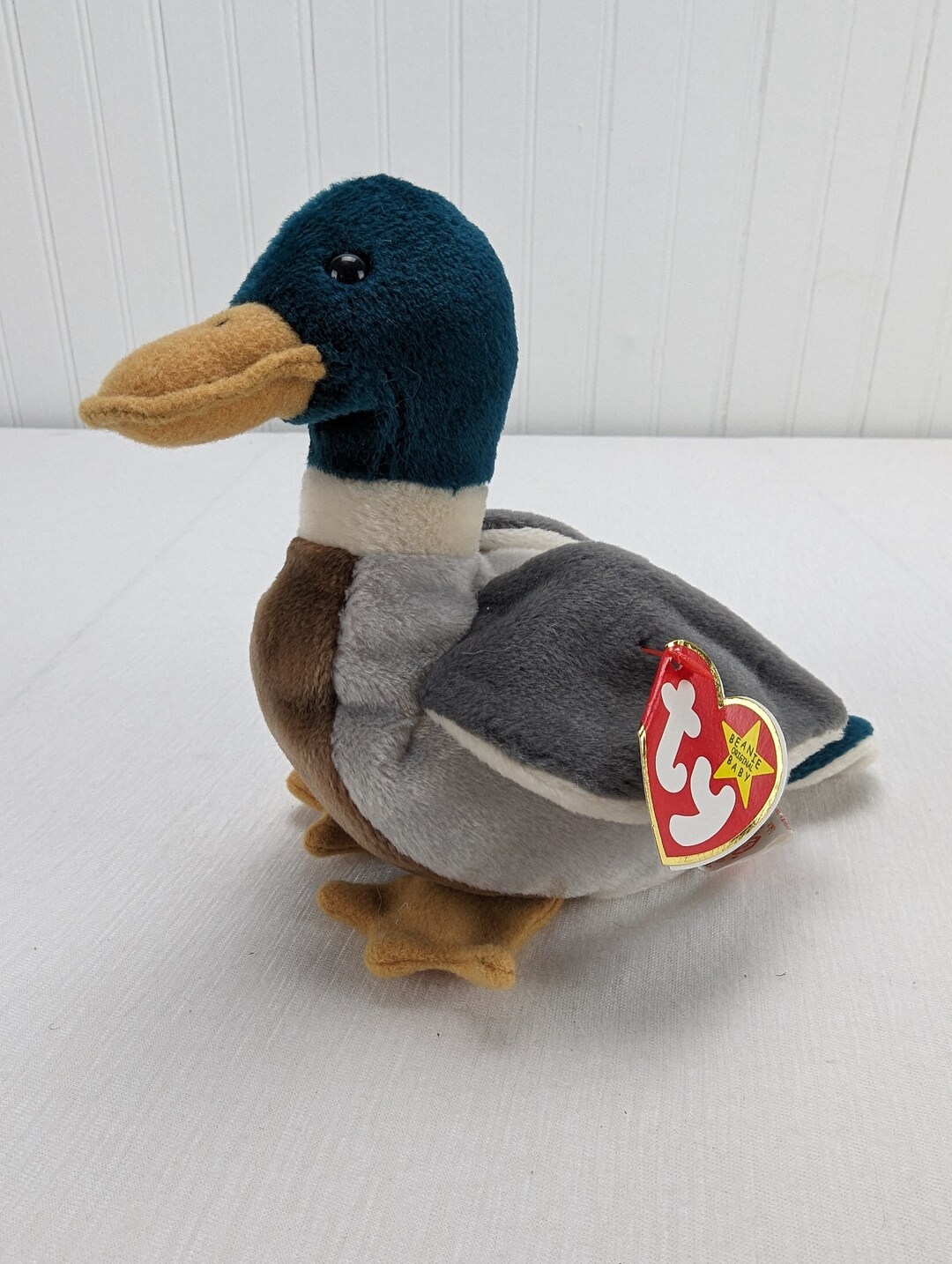 Ty Beanie Baby Jake the Mallard Duck Plush Stuffed Animal 1998 April ...
