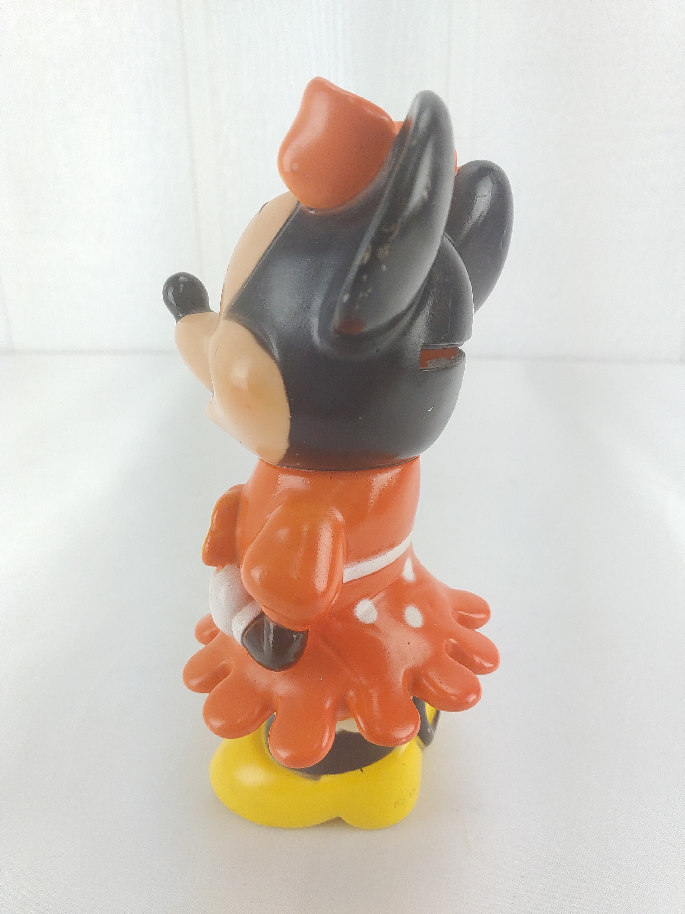 1960's Minnie Mouse Coin Bank 6.5 Vinyl Orange | Etsy