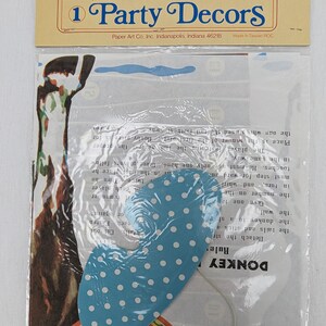 Vintage Paper Art Pin the Tail on the Donkey Party Decor Unopened New ...
