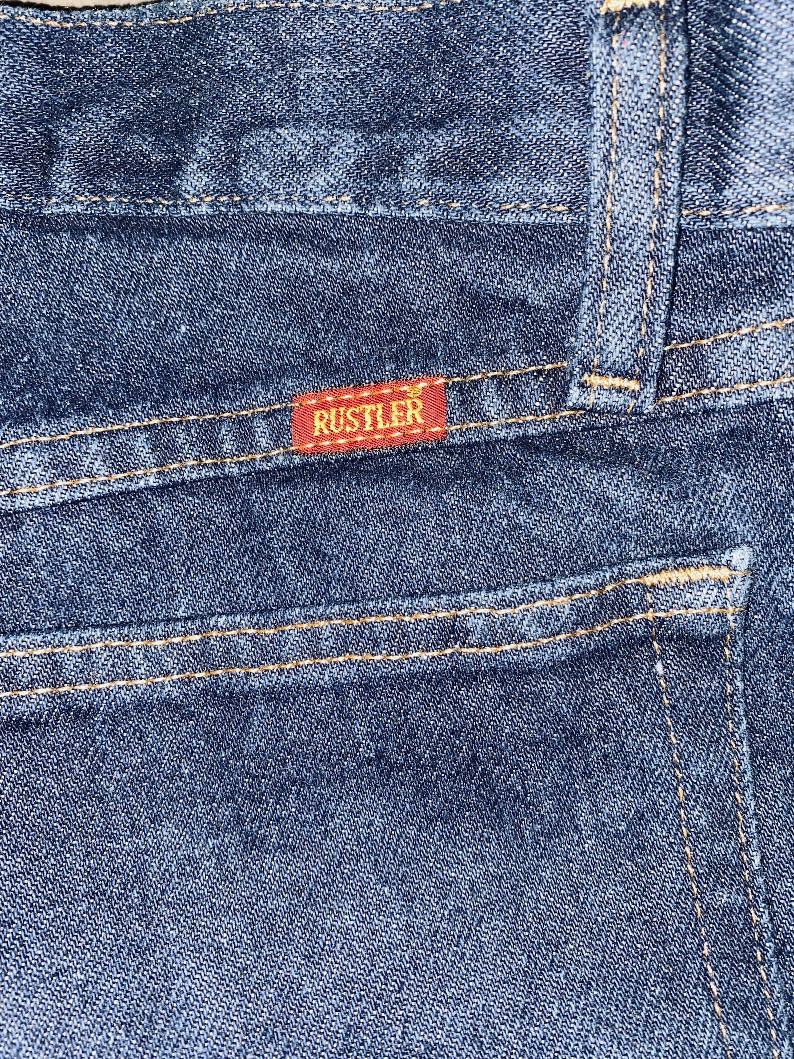 Mens Rustler Vintage Blue Bootcut Jeans - Etsy