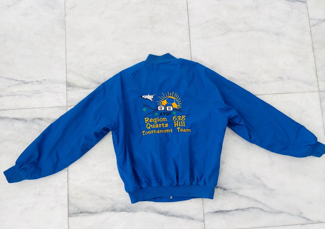 90s Westark Jacket Bomber Blue Bowling Tournament Varsity Retro Men’s M ...
