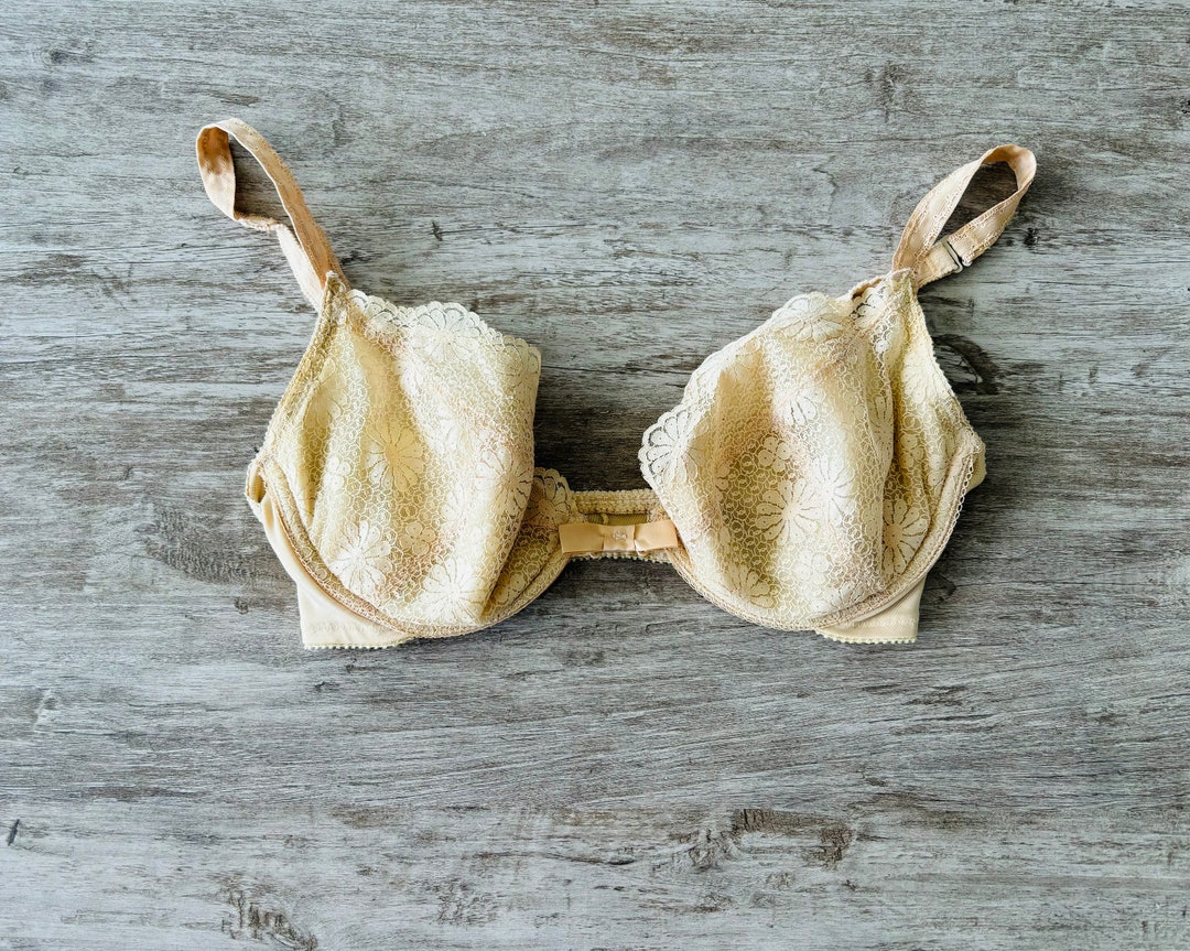 Vintage Wonderbra Beige Lace Size 36D - Etsy UK