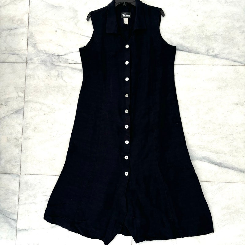 Linen Button Front Dress - Etsy