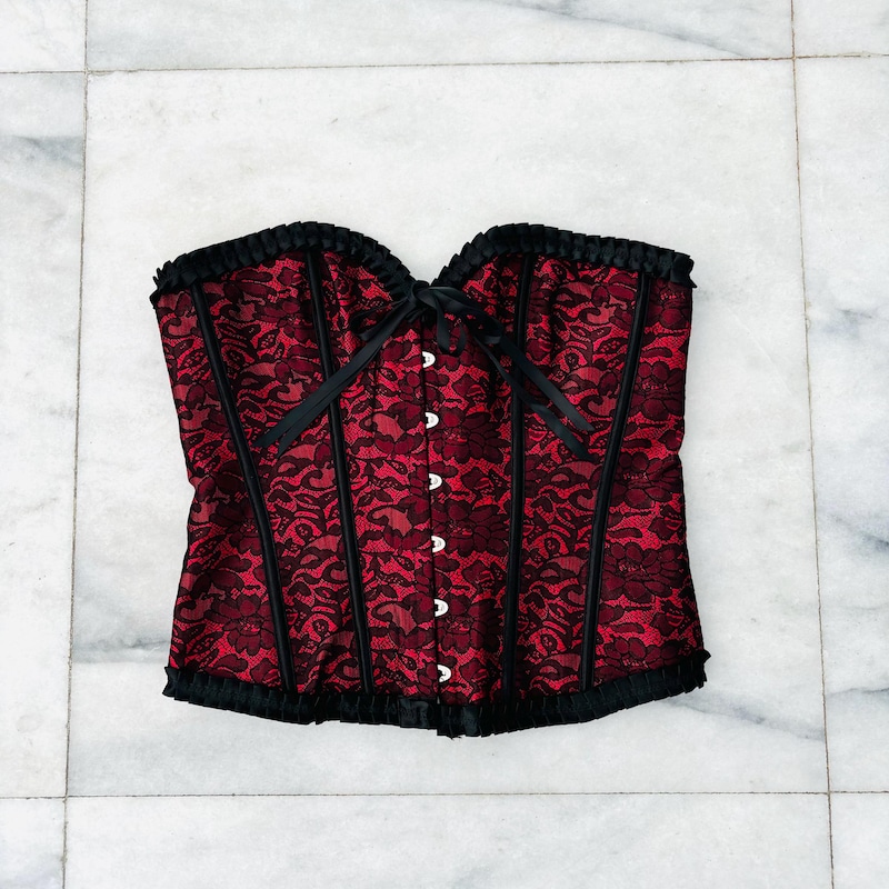 Red and Black Corsets - Etsy