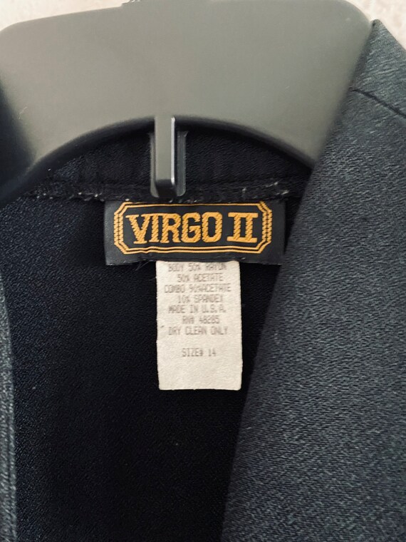 90s Virgo II Black Striped Center Military Acetate Bl… - Gem