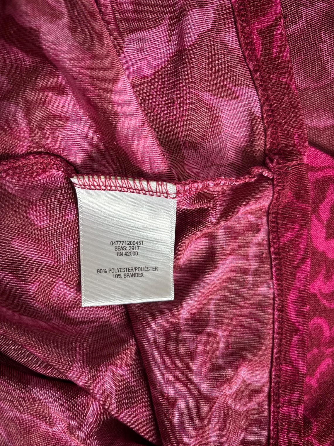 VTG Jaclyn Smith Top Red Pink Floral Short Sleeve Knit Womens Medium ...