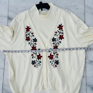 Vintage Bonworth Turtleneck Cardigan Pullover Top Grandma Christmas ...