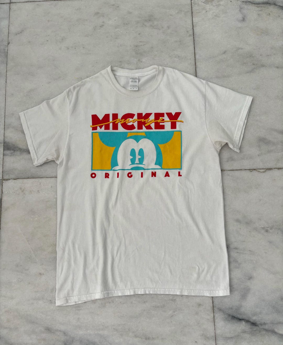 Vintage Mickey Mouse Walt Disney World Graphic T-shirt Mens White ...