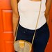 L.J Simone New York Gold Crossbody Purse, 80s Vintage Gold Crossbody ...