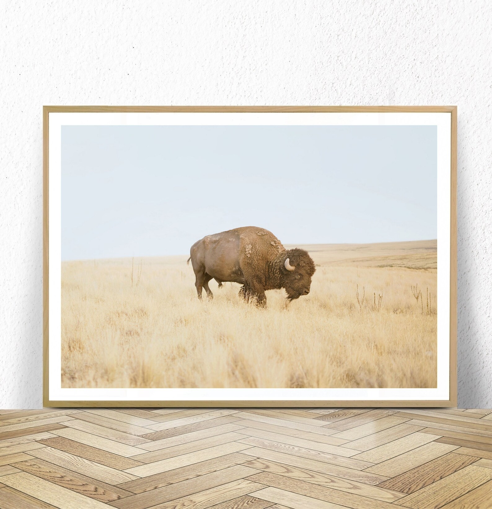 Bison Print, Digital Download, Buffalo Wall Art, Bison Printable ...