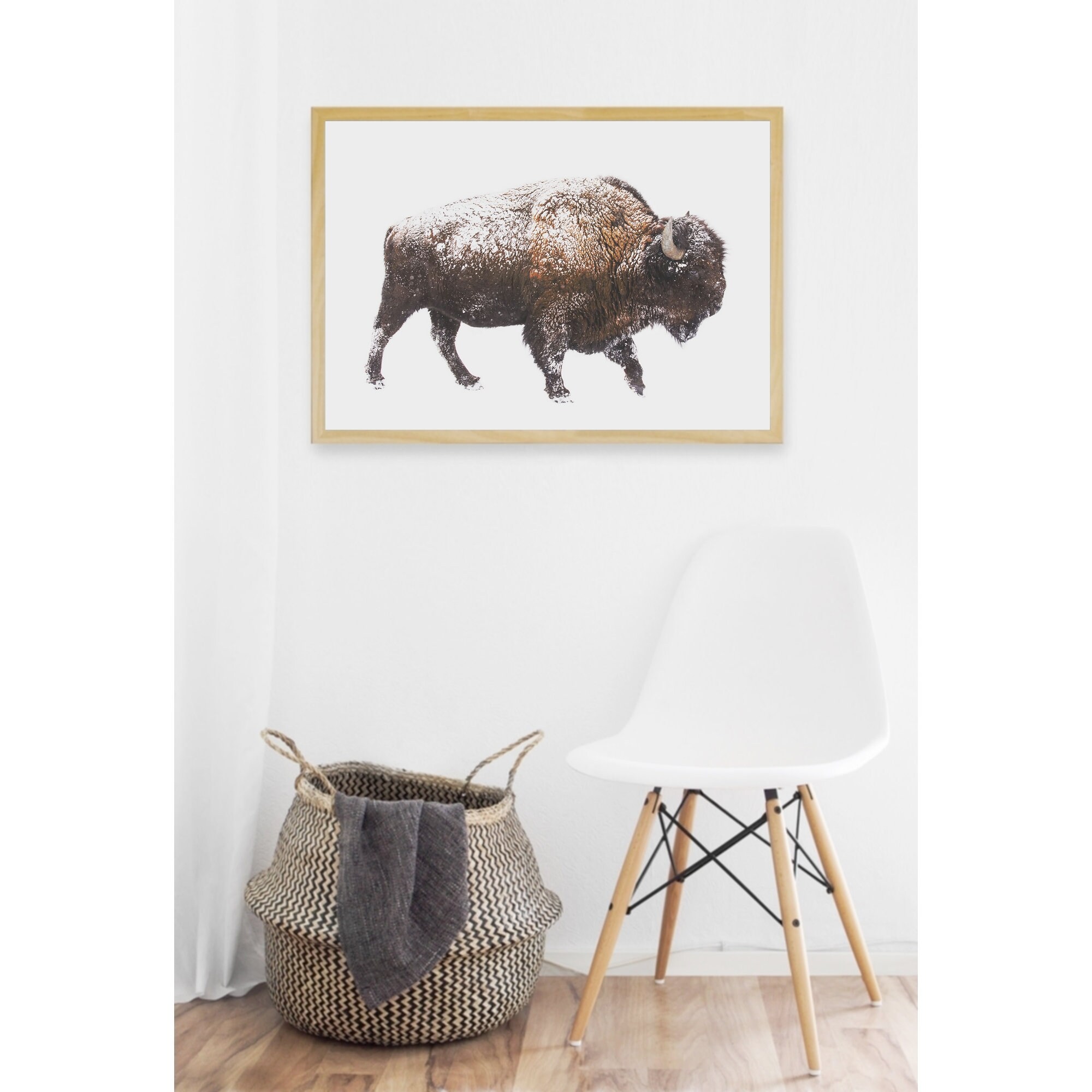 Bison Print Buffalo Poster Bison Wall Art Wildlife Print | Etsy