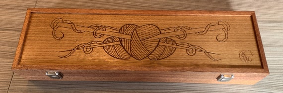 Knitting Needle Bespoke Hardwood Box. - Etsy