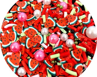 WATERMELON Mix Bright Green, Red, and White With Watermelon Slices ...