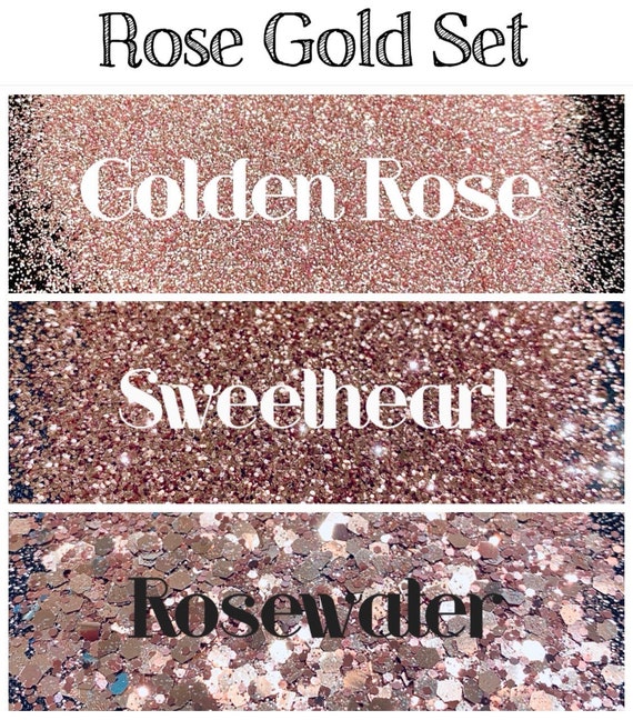 Rose Gold Glitter Set | Etsy