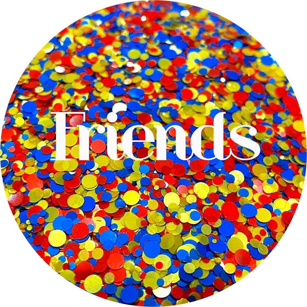 Friends - Red, Blue and Yellow Dot Mix Polyester Glitter - Etsy