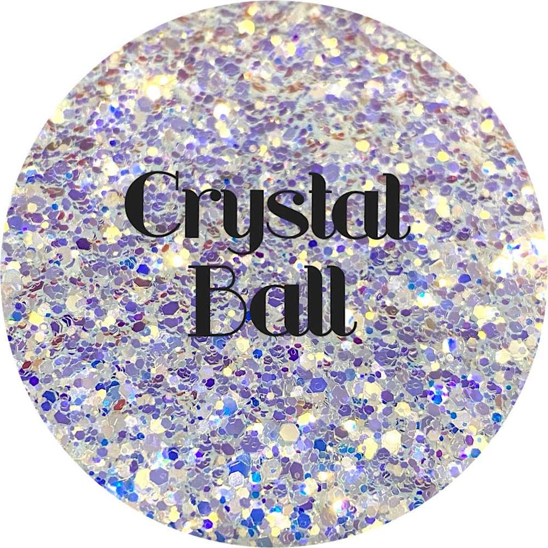 Crystal Ball - High Sparkle Blue Purple Opal Small Chunky Mix Polyester ...