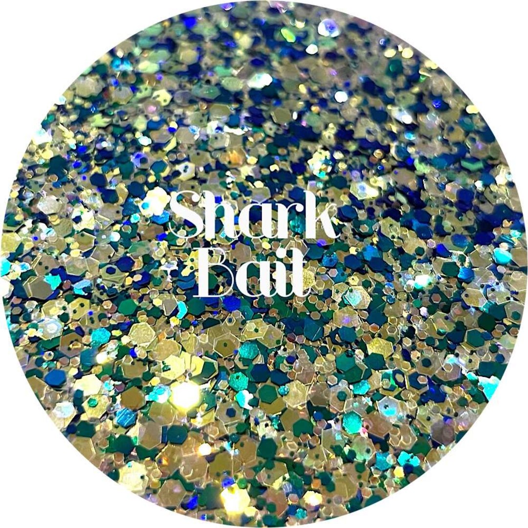 Shark Bait - Blue Green Gold Color Shift Chunky Mix Polyester Glitter ...
