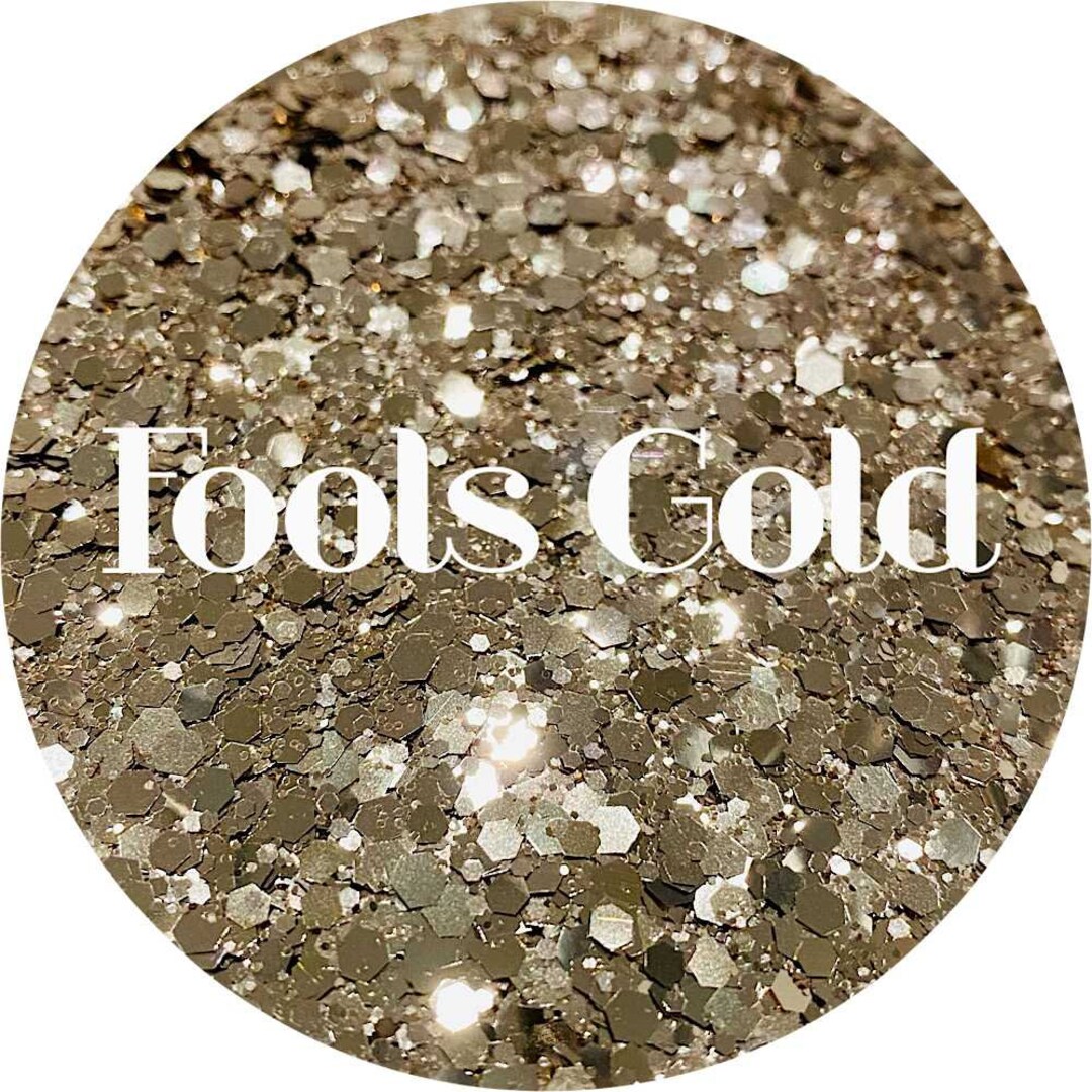 Fools Gold - Soft Gold Chunky Mix Polyester Glitter - Etsy