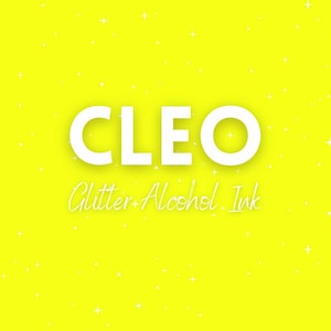 Cleo - Yellow Glitter Alcohol Ink - Etsy