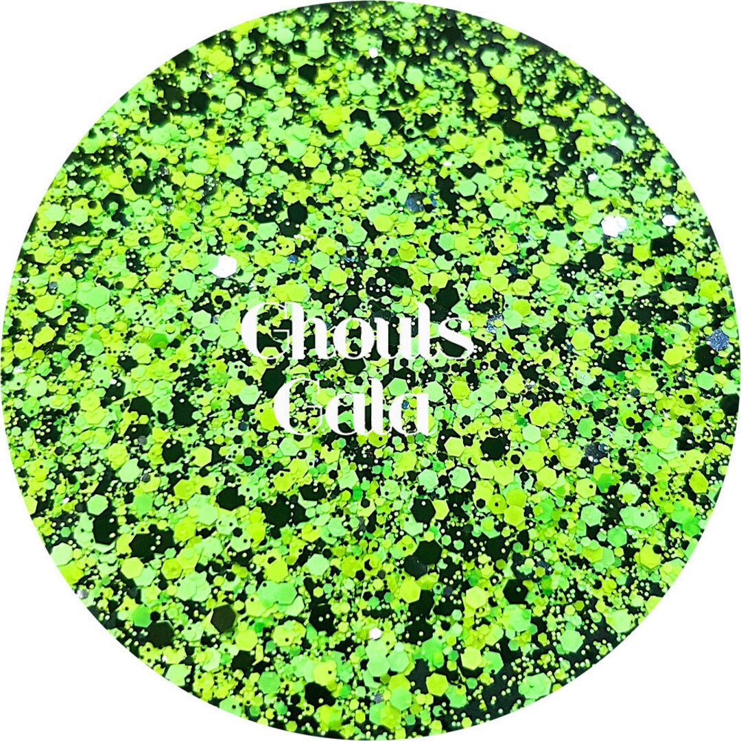 Ghouls Gala - Green, Yellow and Black Chunky Mix Polyester Glitter - Etsy