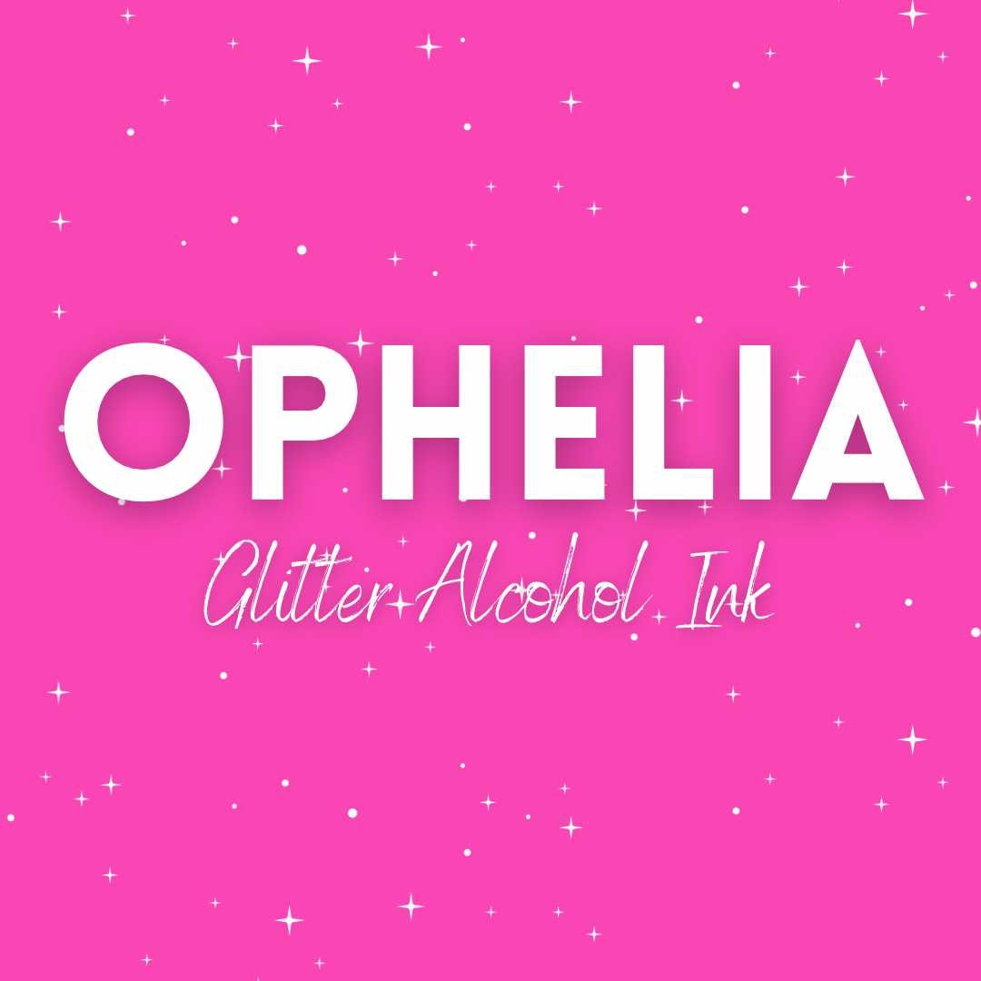 Ophelia - Pink Glitter Alcohol Ink - Etsy