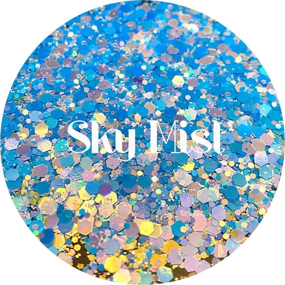 Sky Mist Blue Color Shift Chunky Mix Polyester Glitter - Etsy