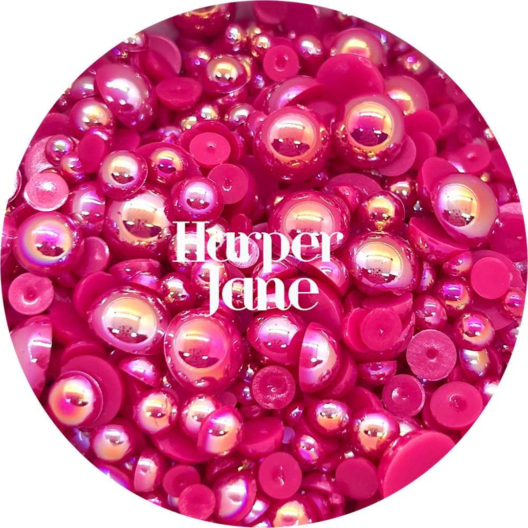 Harper Jane - Flatback AB Pink Pearls - Etsy